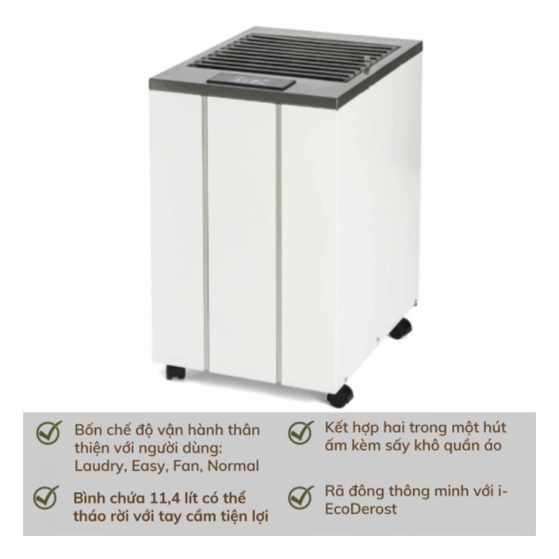 Máy hút ẩm kèm sấy quần áo Wood’s LD44 » Bếp Hoàng Cương