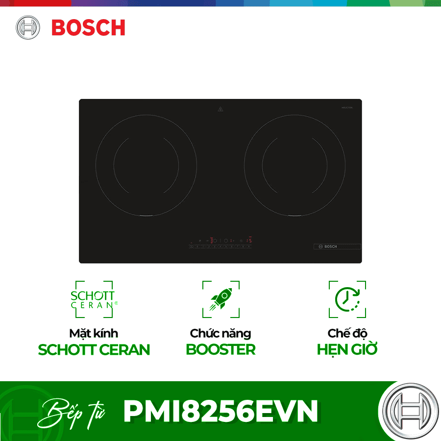 Bếp từ Bosch 2 vùng nấu PMI8256EVN lắp âm » Bếp Hoàng Cương